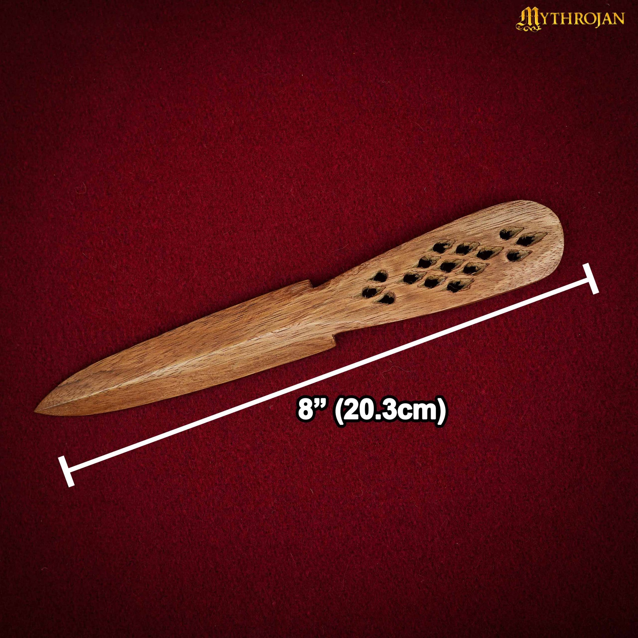 Mythrojan Wooden Knives, Athame Wiccan Wooden Handmade Knife Pagan Wit