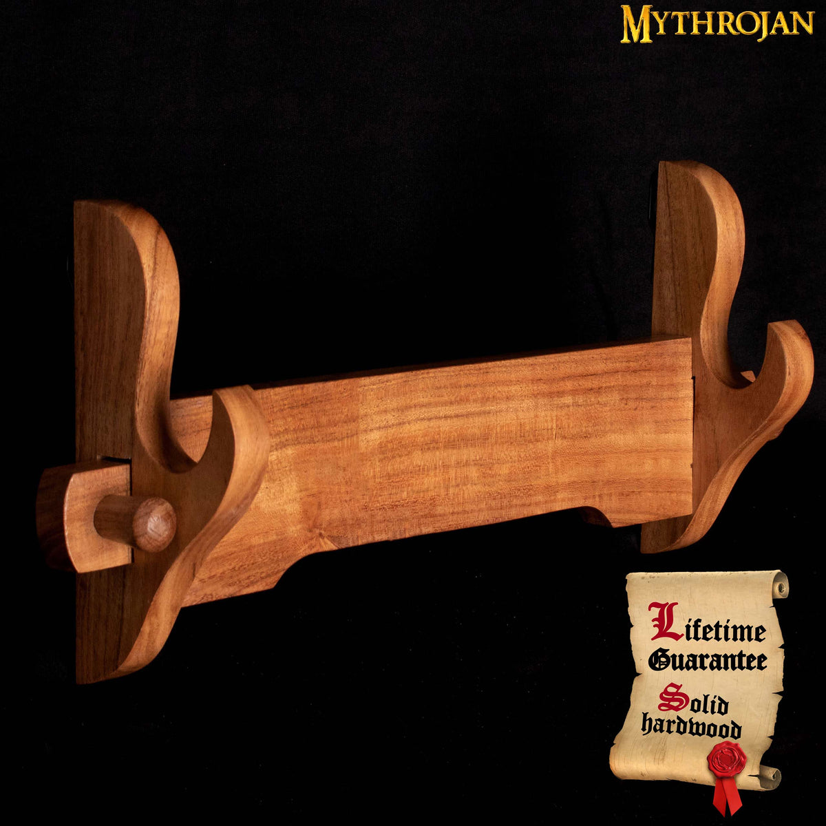 Mythrojan Solid Wood Sword Stand - One-Tier Stand