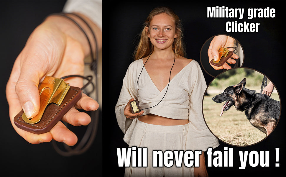 Mythrojan Military Grade Dog Training Clicker : Solid Brass and Steel