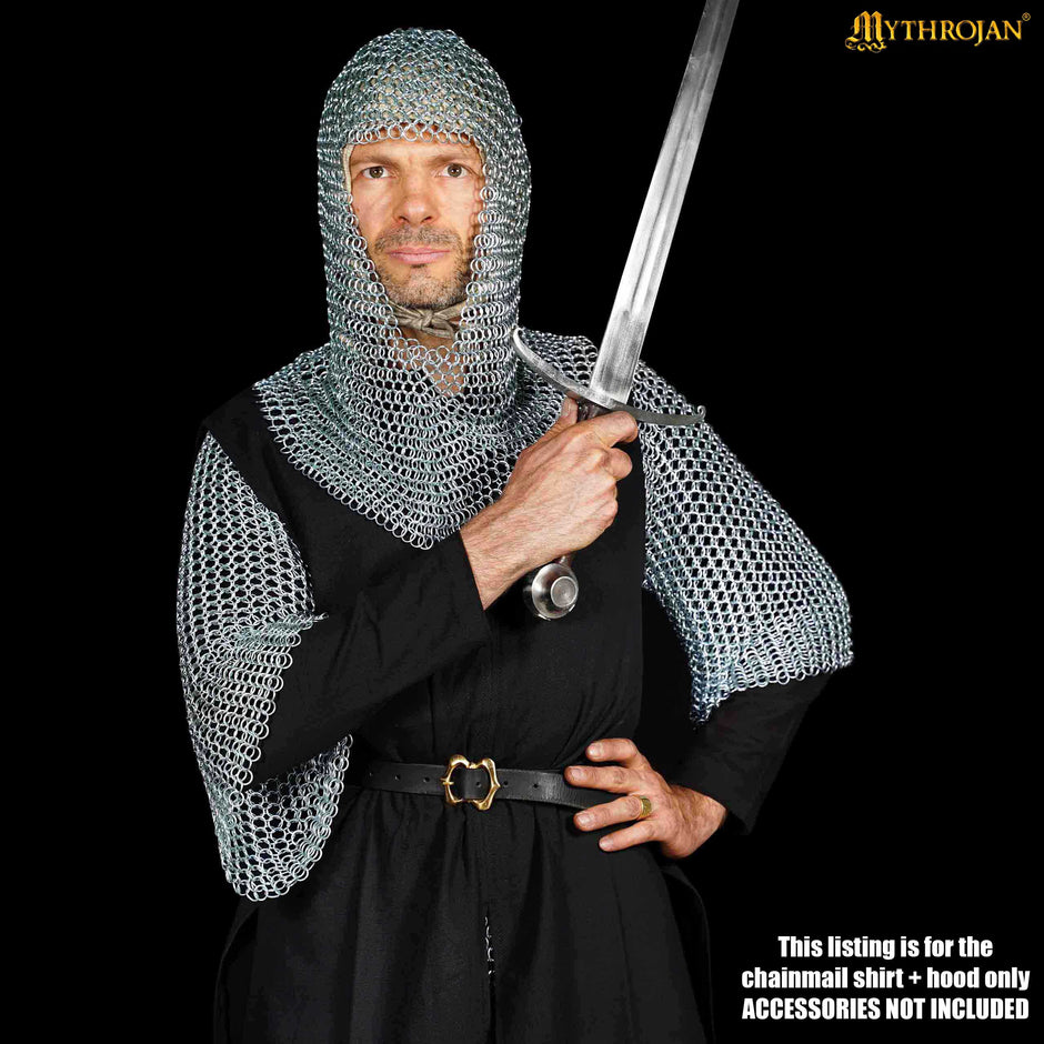 Medieval Viking Chainmail Coif and Headpiece for Sale – Mythrojan
